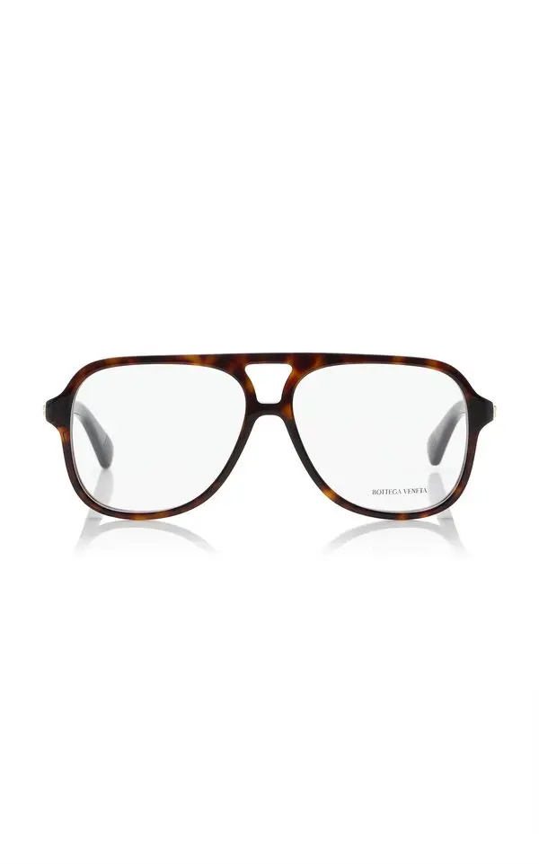 Bottega Veneta Aviator-frame Acetate Eyeglasses - Brown
