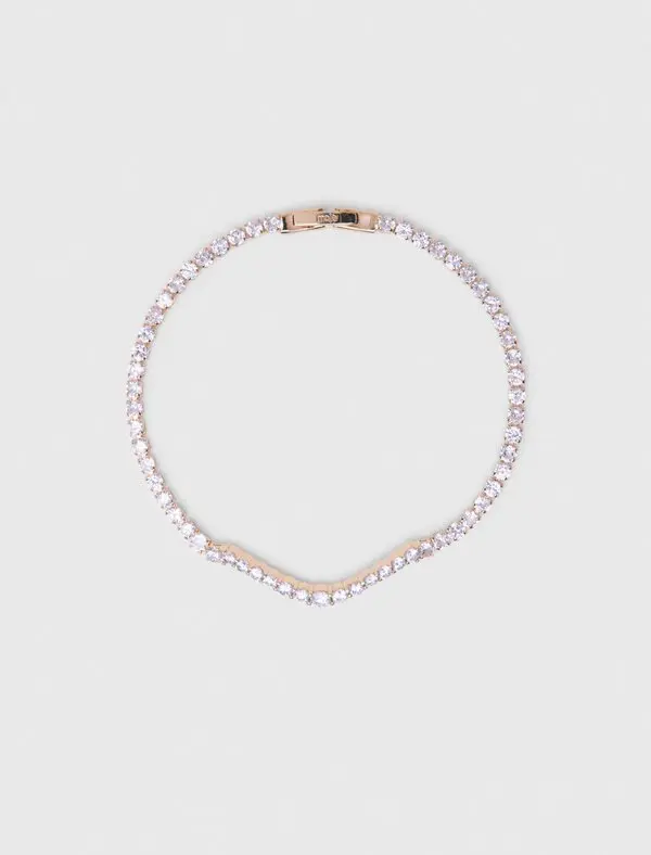Maje Zirconia Cascade Bracelet - Gold