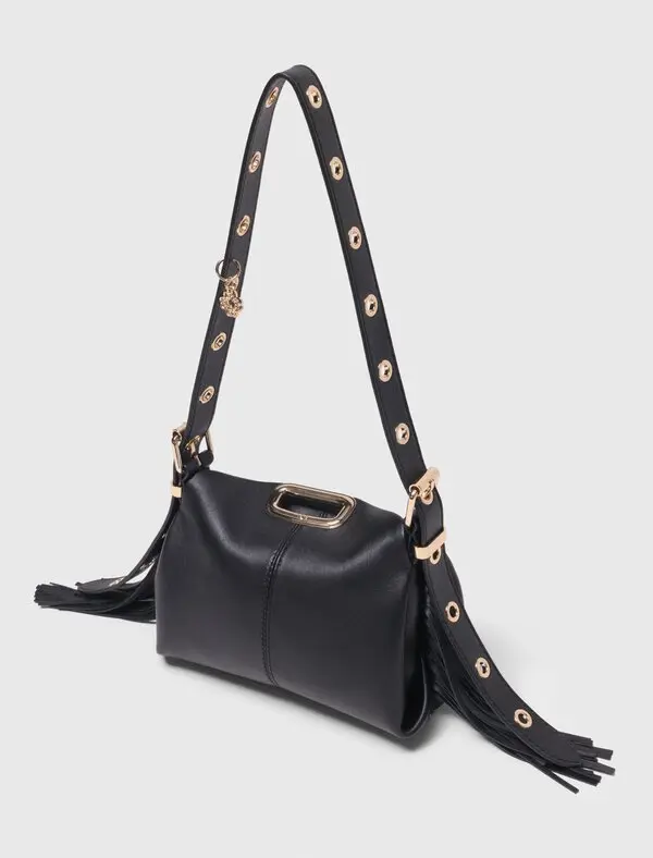 Maje Miss M Mini Bag With Gold Tone Hardware - Black