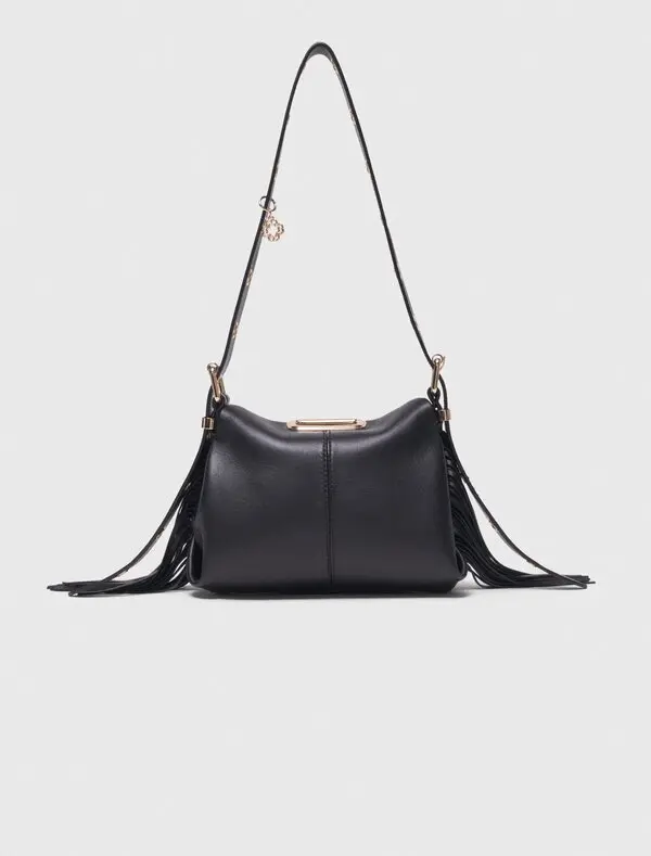 Maje Miss M Mini Bag With Gold Tone Hardware - Black