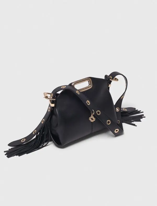 Maje Miss M Mini Bag With Gold Tone Hardware - Black
