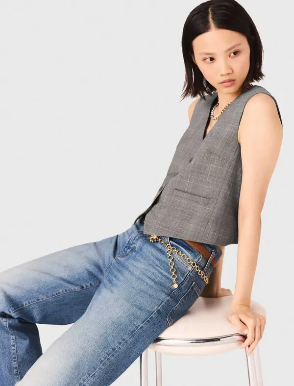Maje Wool Tailored Vest