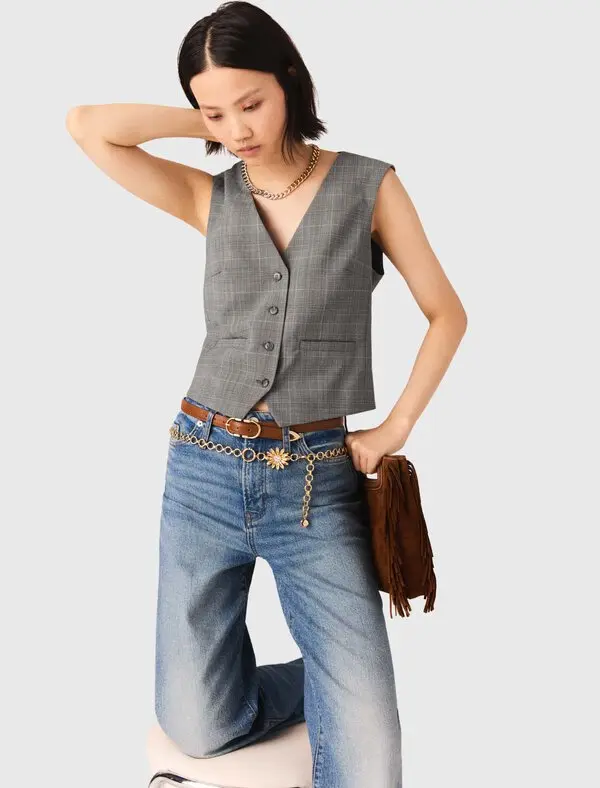 Maje Wool Tailored Vest