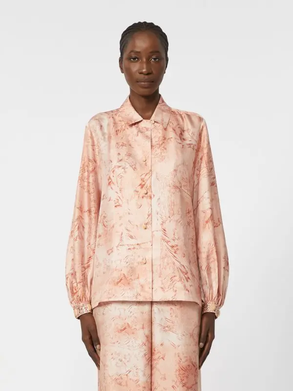 Max Mara Printed Silk Twill Shirt