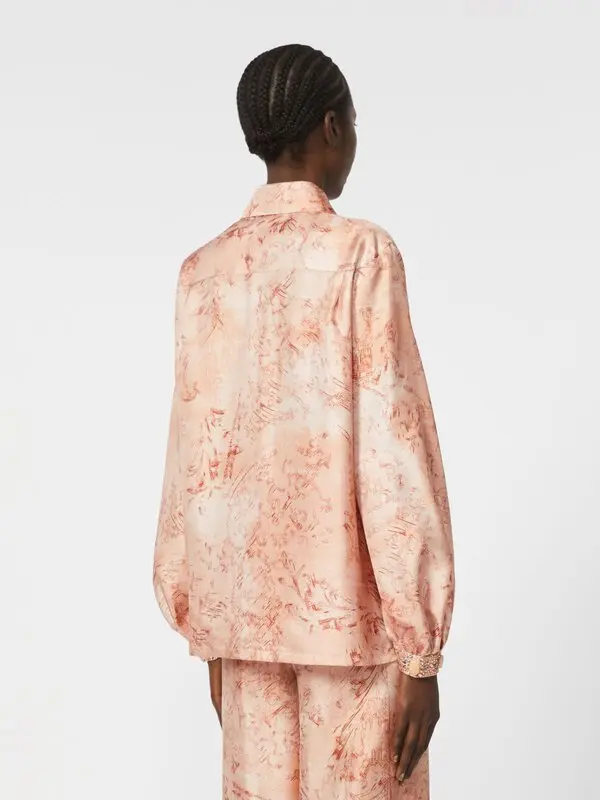 Max Mara Printed Silk Twill Shirt
