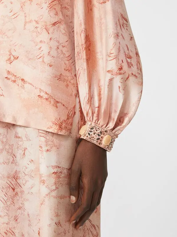 Max Mara Printed Silk Twill Shirt