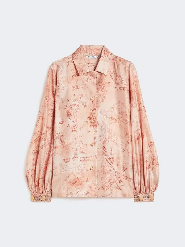 Max Mara Printed Silk Twill Shirt