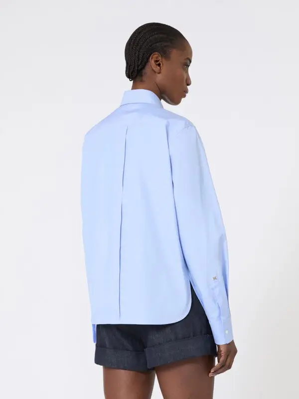 Max Mara Cotton Poplin Shirt - Light Blue