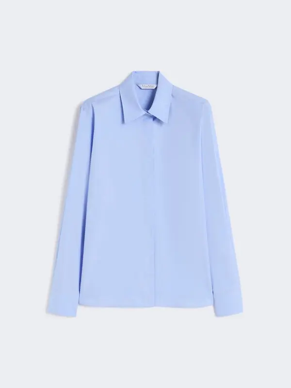 Max Mara Cotton Poplin Shirt - Light Blue