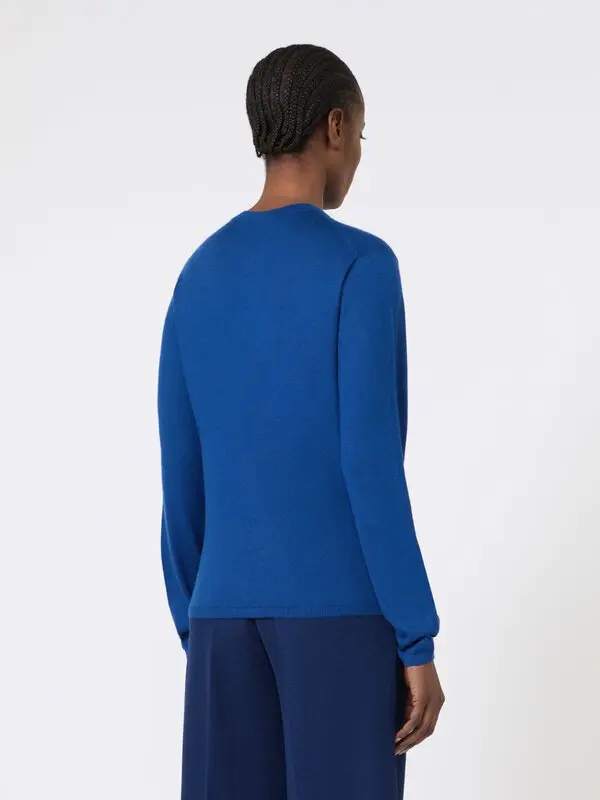 Max Mara Cashmere Crew Neck Sweater - China Blue