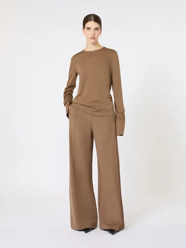 Max Mara Scuba Jersey Trousers - Brown