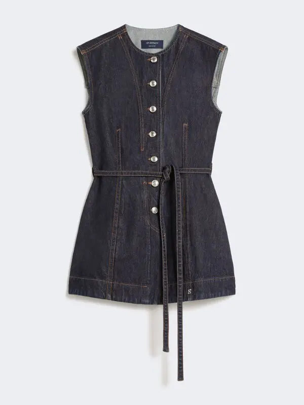 Max Mara Sleeveless Denim Top