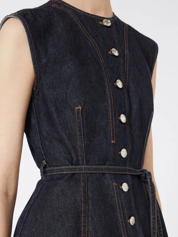 Max Mara Sleeveless Denim Top