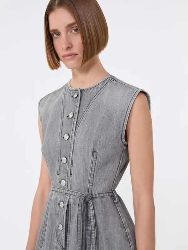 Max Mara Slim-fit Sleeveless Denim Top