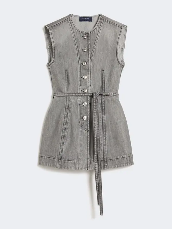 Max Mara Slim-fit Sleeveless Denim Top