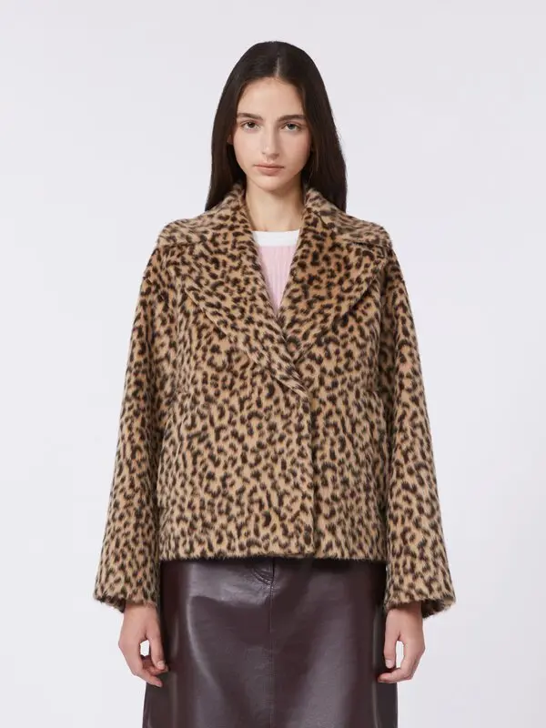 Max Mara Patterned Wool-blend Pea Coat