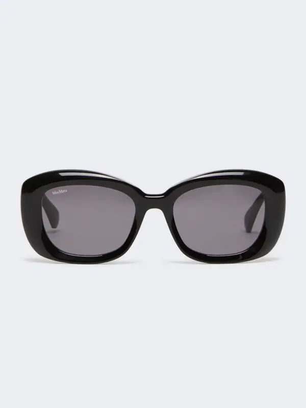 Max Mara Oversized Oval Sunglasses - Black