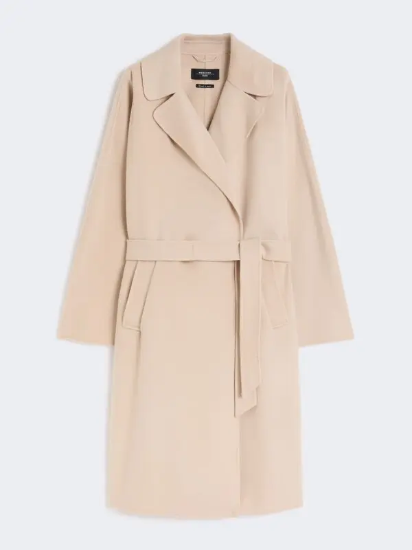 Max Mara Double-faced Wool-blend Robe Coat - Sand