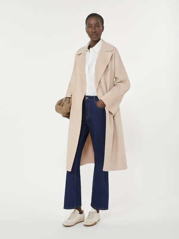 Max Mara Double-faced Wool-blend Robe Coat - Sand