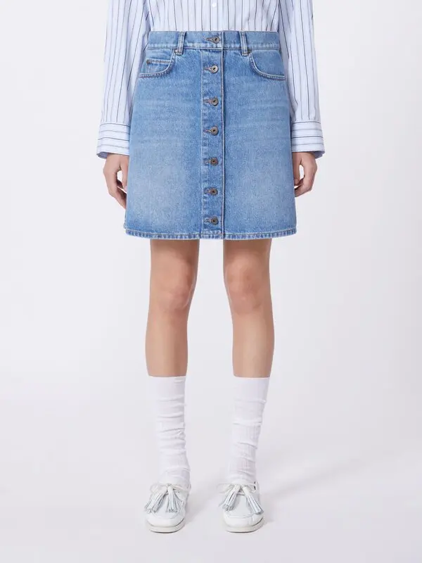 Max Mara Denim Miniskirt