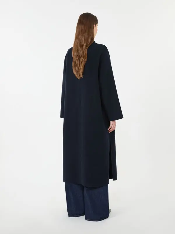 Max Mara Double-faced Wool-blend Coat - Navy