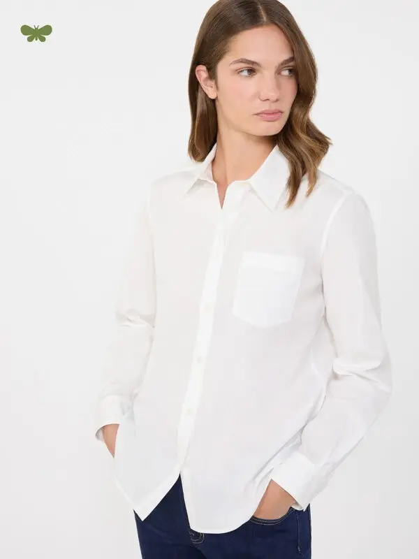 Max Mara Classic Cotton Poplin Shirt - Optical White