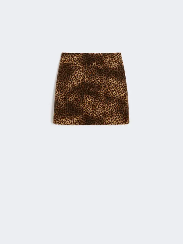 Max Mara Printed Velvet Mini Skirt