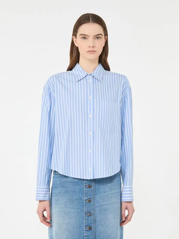 Max Mara Striped Cotton Oxford Shirt