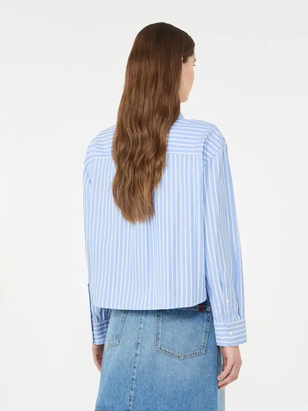 Max Mara Striped Cotton Oxford Shirt