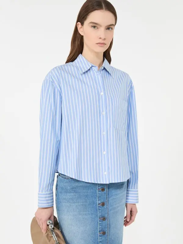 Max Mara Striped Cotton Oxford Shirt