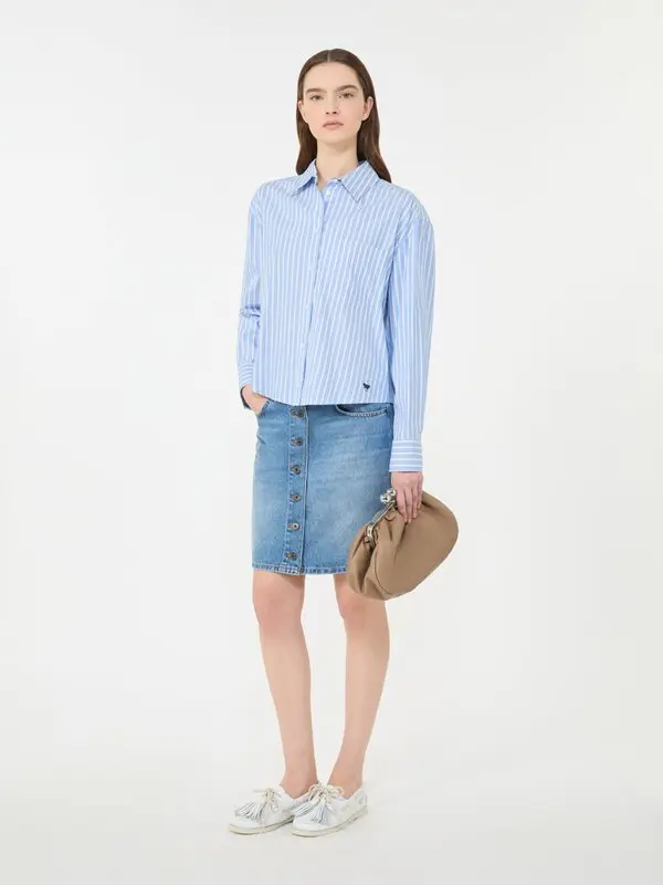 Max Mara Striped Cotton Oxford Shirt