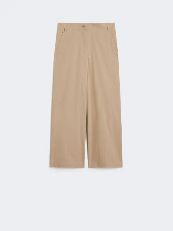 Max Mara Washed Gabardine Wide-leg Trousers