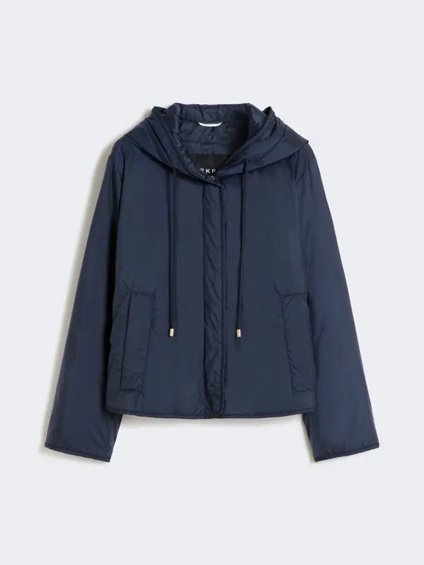 Max Mara Padded Hooded Water-repellent Canvas Jacket - Navy