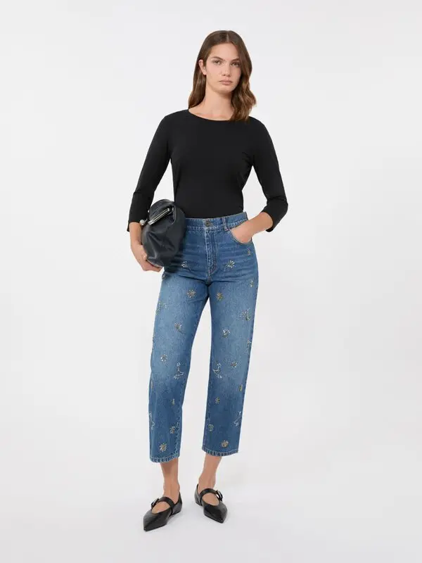 Max Mara Stretch Cotton T-shirt - Black