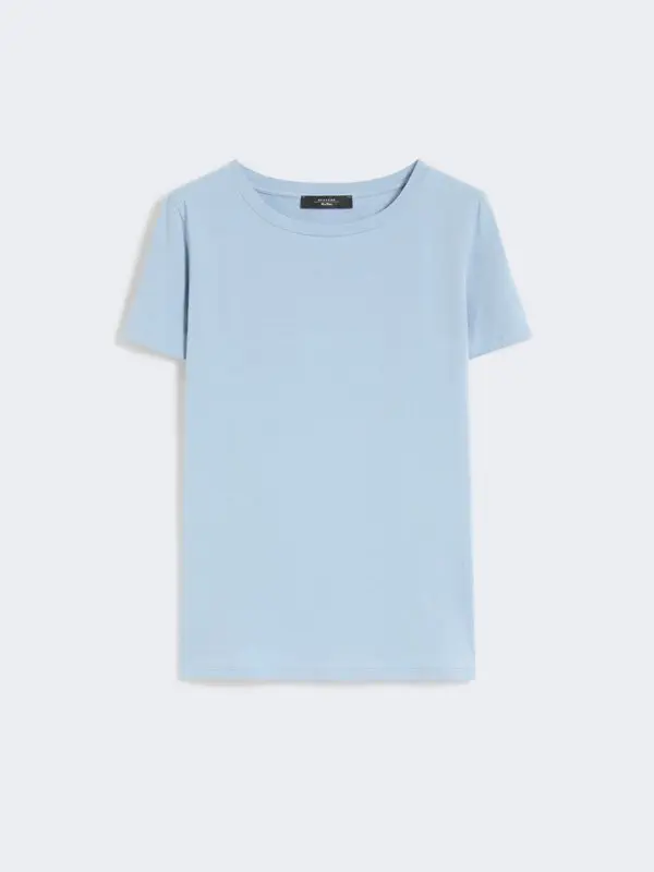 Max Mara Basic Cotton Jersey T-shirt - Light Blue