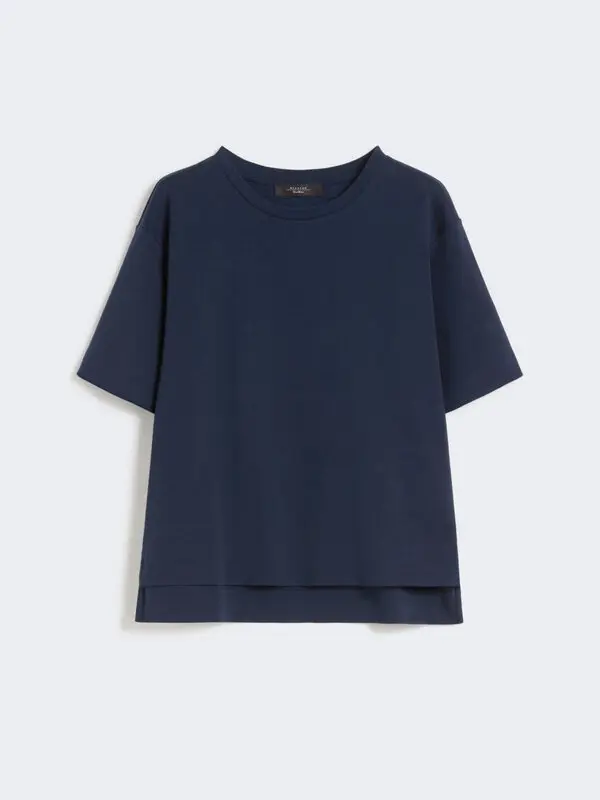 Max Mara Cotton Jersey Boxy T-shirt - Navy