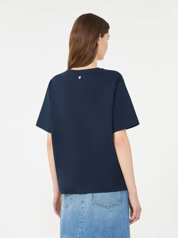 Max Mara Cotton Jersey Boxy T-shirt - Navy