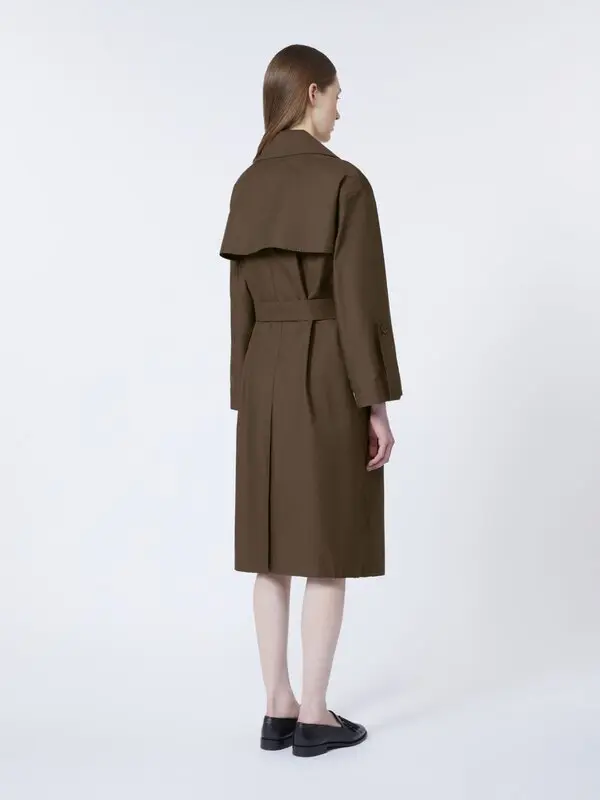 Max Mara Belted Water-repellent Twill Trench Coat - Chocolate