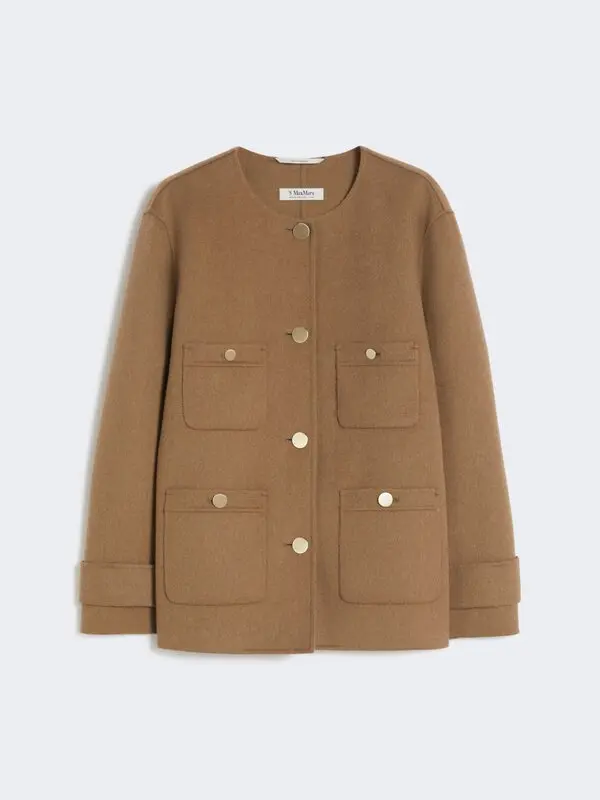 Max Mara Cropped Wool Broadcloth Jacket