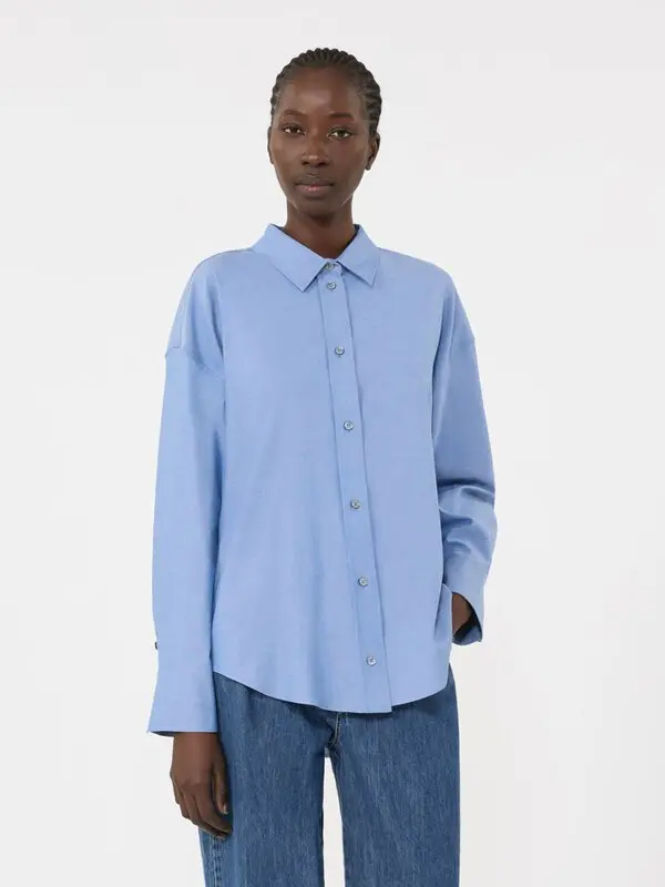 Max Mara Cotton Oxford Shirt - Light Blue