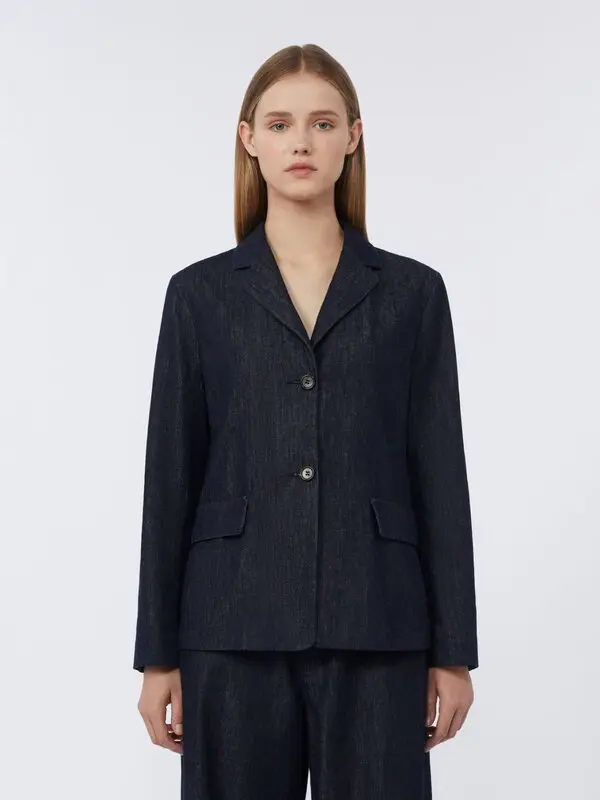 Max Mara Single-breasted Stretch Denim Jacket