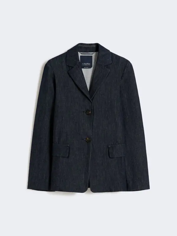 Max Mara Single-breasted Stretch Denim Jacket
