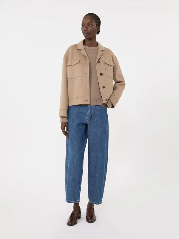 Max Mara Wool And Cashmere Sweater With Knitted Patches - Camel