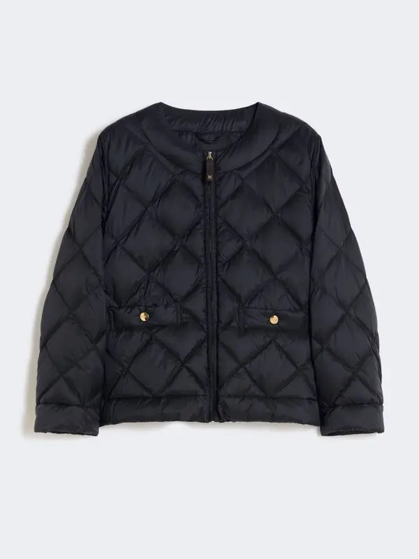 Max Mara Short Quilted Water-repellent Down Jacket - Black