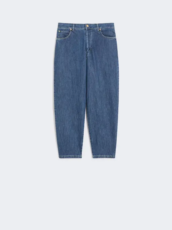 Max Mara Cotton Denim Candle-leg Jeans - Midnightblue