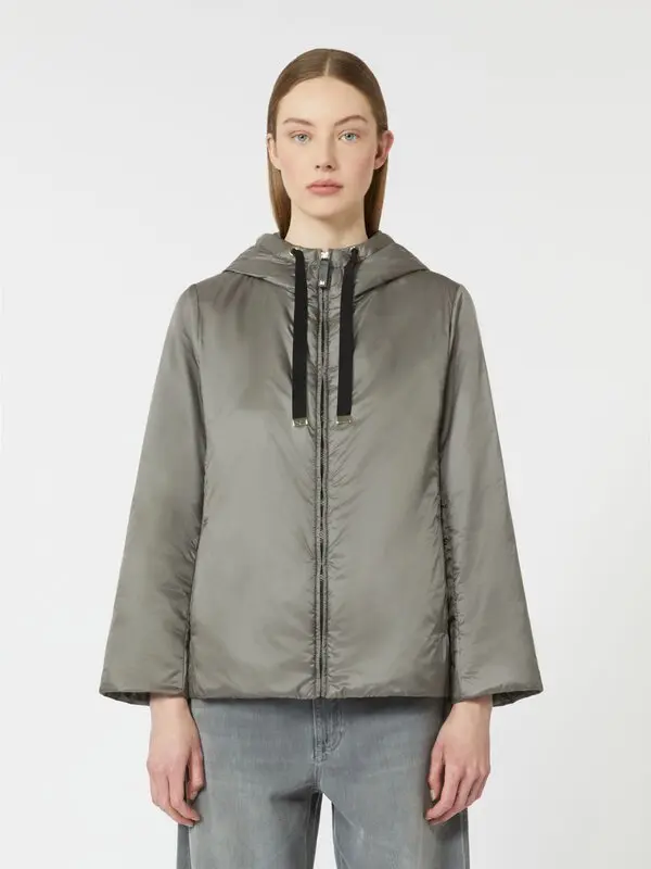 Max Mara Padded Water-repellent Canvas Hooded Jacket - Medium Grey