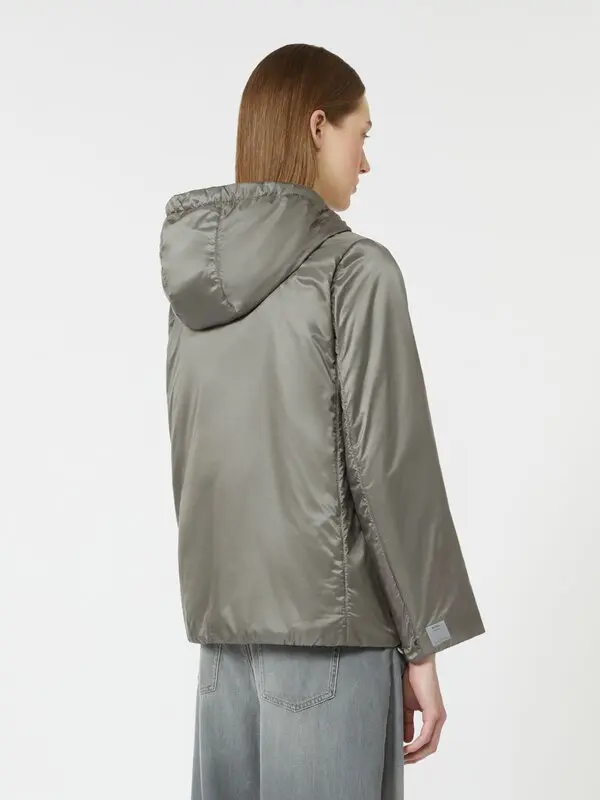 Max Mara Padded Water-repellent Canvas Hooded Jacket - Medium Grey