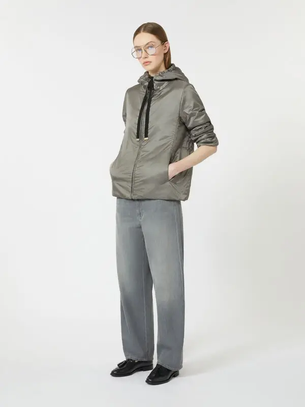 Max Mara Padded Water-repellent Canvas Hooded Jacket - Medium Grey