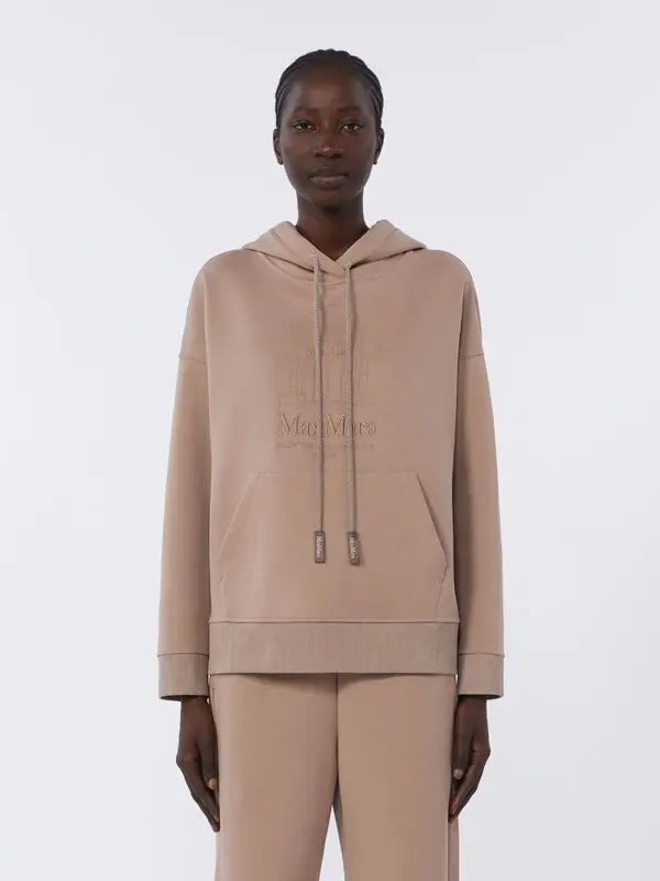 Max Mara Technical Cotton Jersey Sweatshirt - Pink