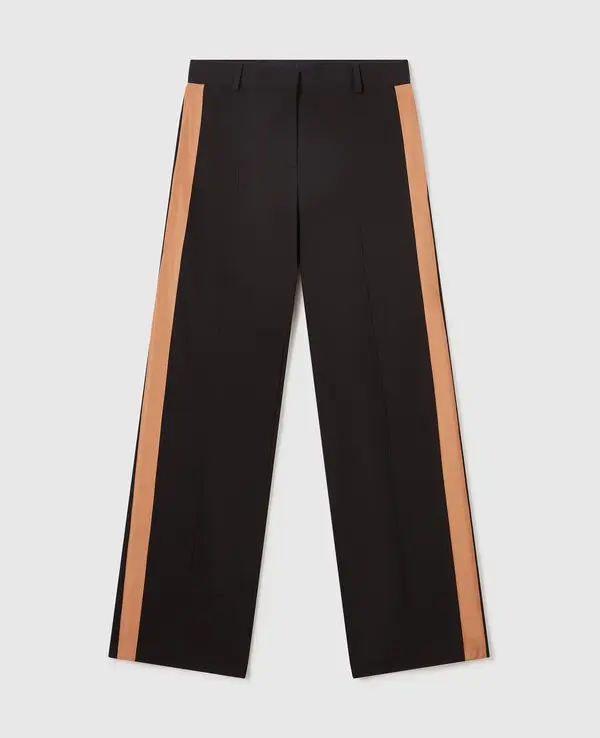Stella McCartney Pleated Wide-leg Trousers - Black